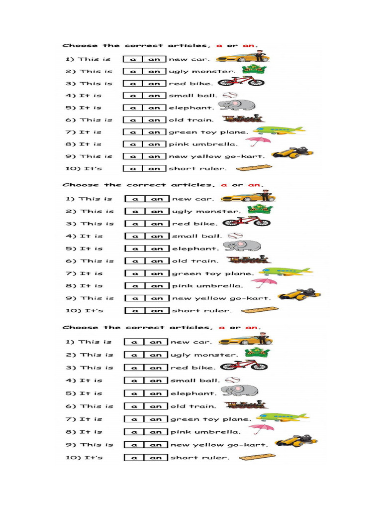 Articles Exercises | PDF