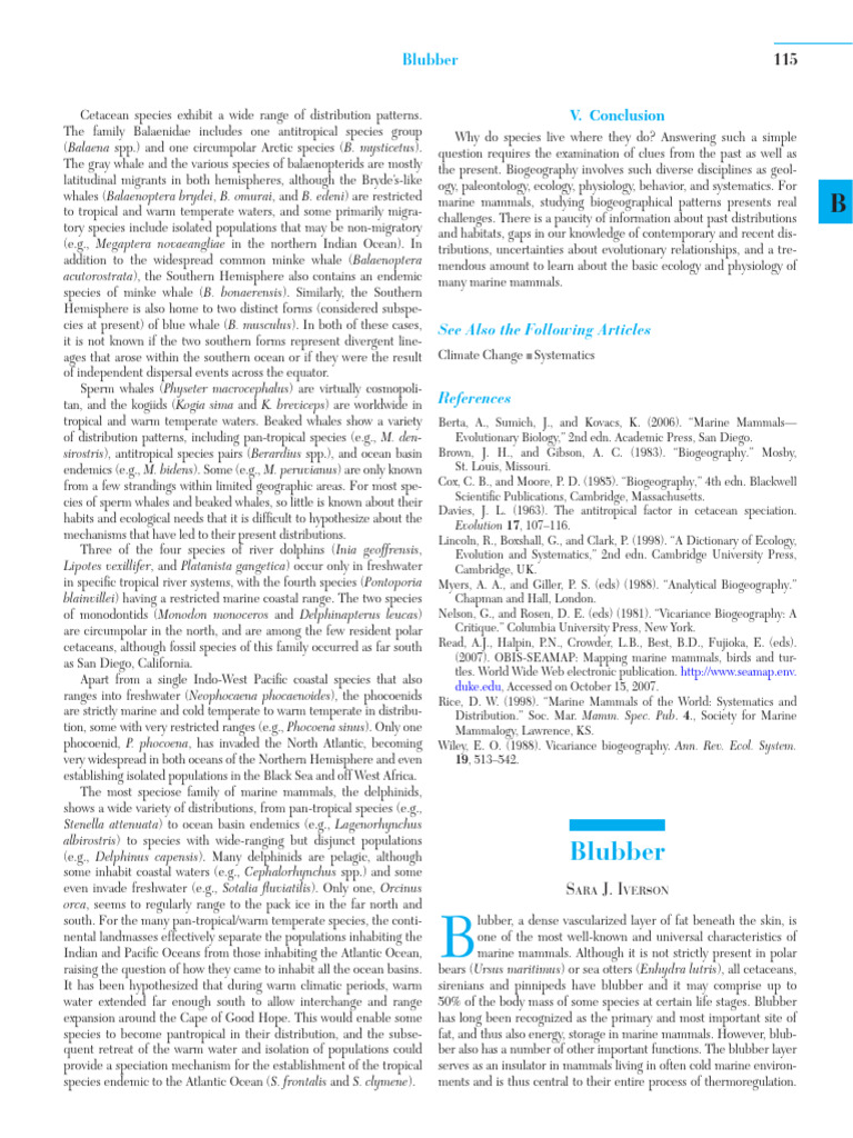 Importance of Blubber in Marine Mammals | PDF | Marine Mammals | Pinniped