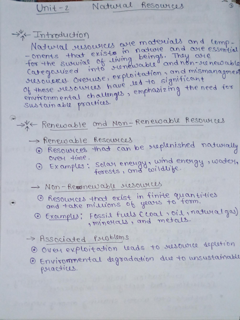 Environmental Science Unit 2 Short Notes | PDF