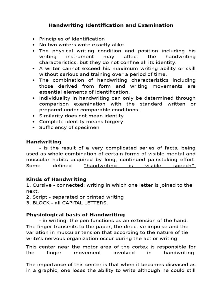 Handwriting Identification and Examination | PDF | Elbow