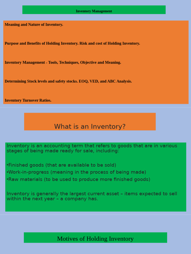 Inventory Management: Tools & Techniques | PDF | Inventory | Logistics
