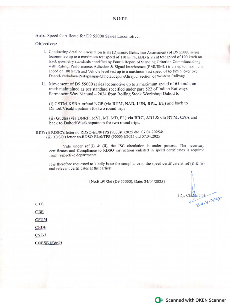 Note Revised D9 55000 | PDF