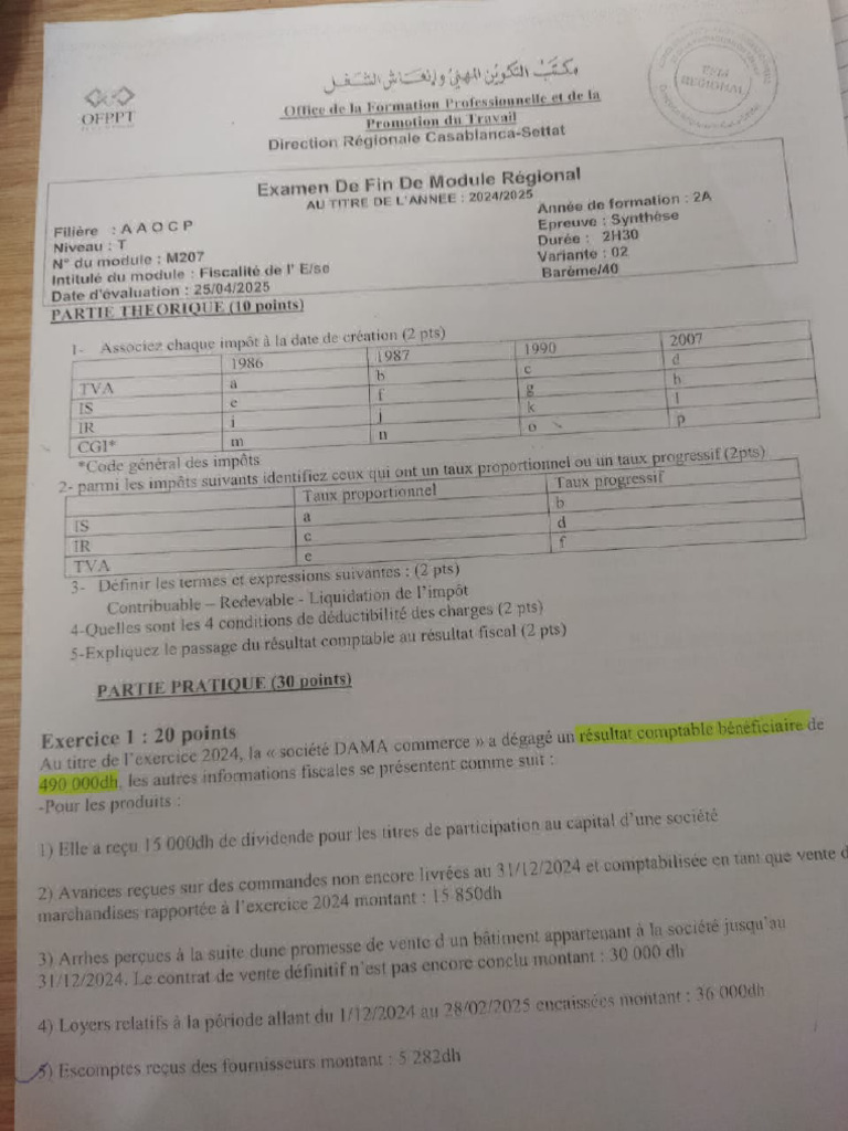 AAOCP Fiscalité | PDF