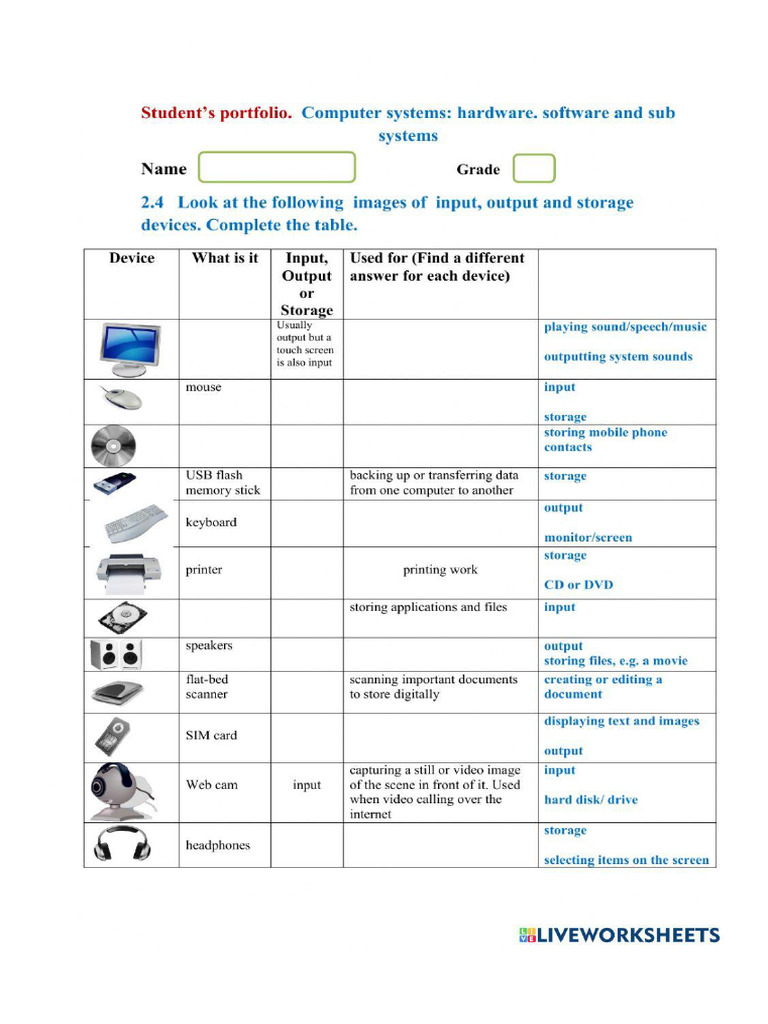 Grade 5 ICT Practice Sheet | PDF