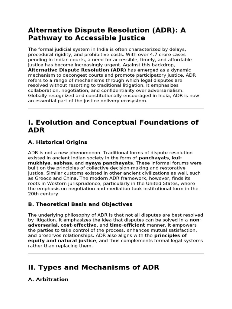 Alternative Dispute Resolution | PDF | Alternative Dispute Resolution | Mediation