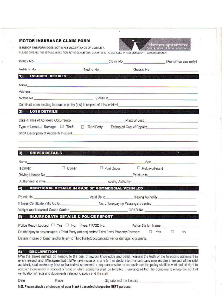 Natinoil Inssu Climp Form | PDF