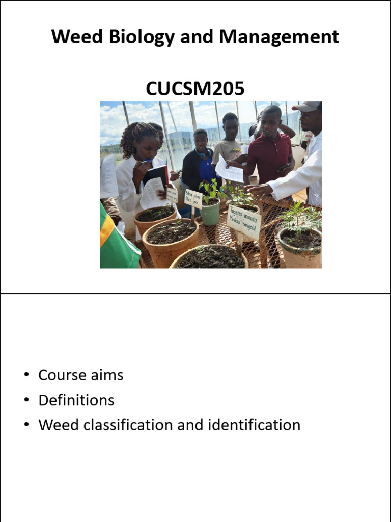 1) Intro, Classification of Weeds | PDF | Weed | Soil
