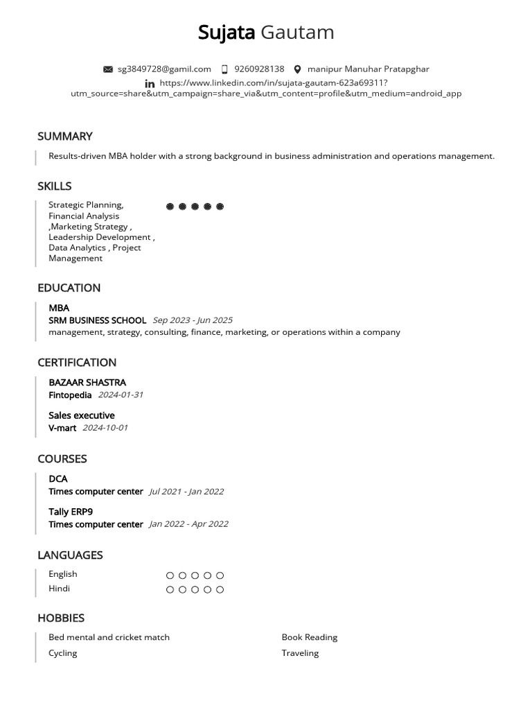 Sujata Gautam Resume - 250321 - 123332 | PDF
