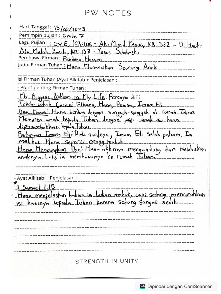 PW Notes 13 Mei | PDF