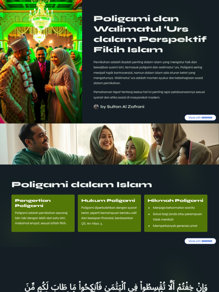 Poligami Dan Walimatul Urs Dalam Perspektif Fikih Islam | PDF