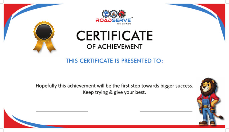 Road Serve Certificate | PDF