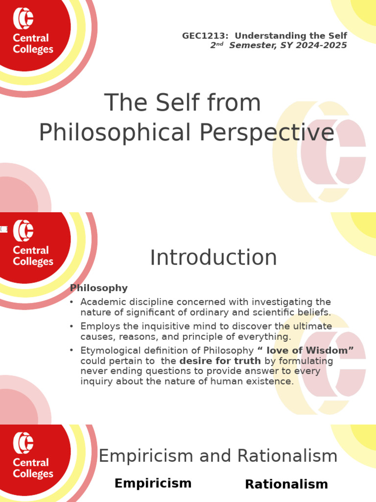 Self Form Various Philosopical Perspective | PDF | Soul | Philosophy Of ...