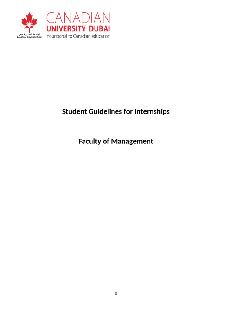Management - Internship Booklet | PDF | Internship | Job Hunting