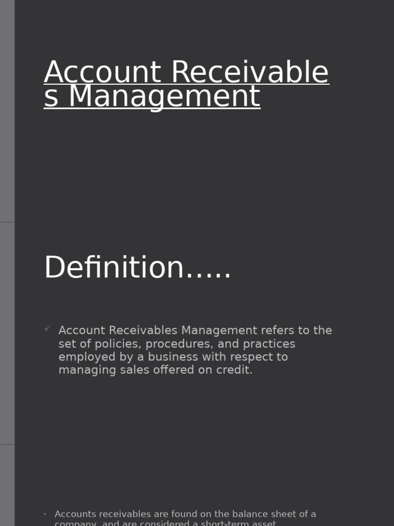 3, 4 - Account Receivables Management | PDF | Working Capital | Credit