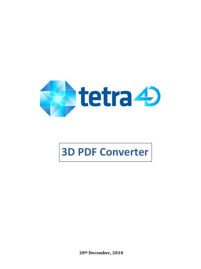 Tetra4D 3D PDF Converter Help en | PDF | Portable Document Format | 3 D ...