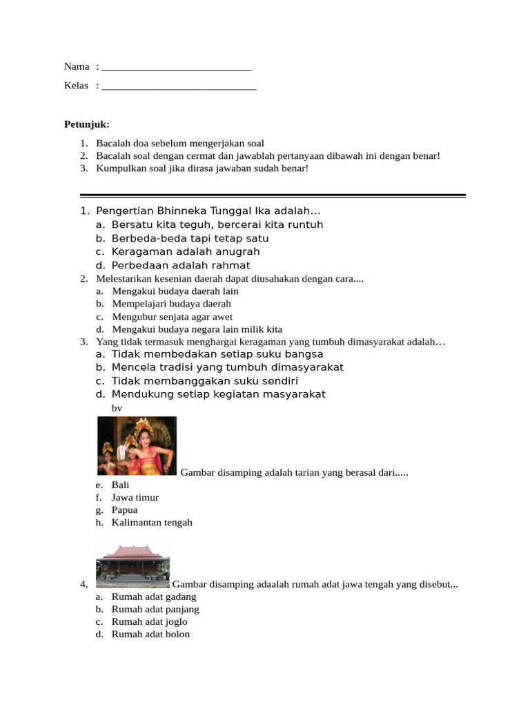 Pretest & Post Test | PDF