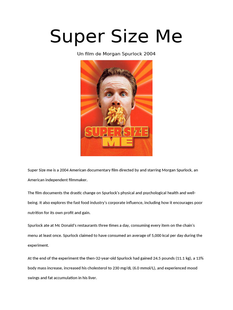 Super Size Me | PDF