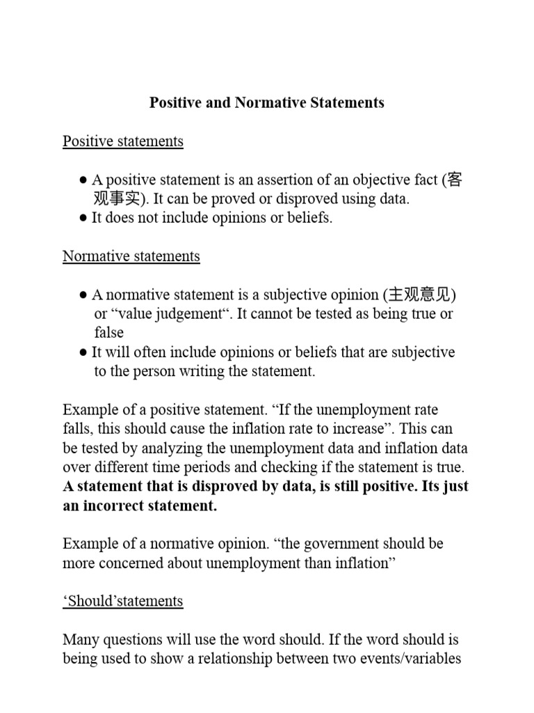 5. MCQ - POSITIVE AND NORMATIVE | PDF | Economics | Inflation