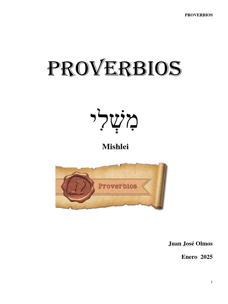 El Libro de Los Proverbios y Su Exegesis | PDF | Libro de proverbios ...