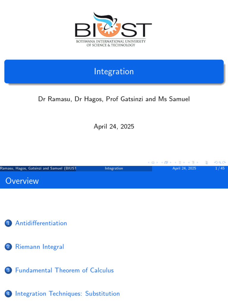 MATH 102 Integration-Lecture 1 | PDF | Integral | Mathematics