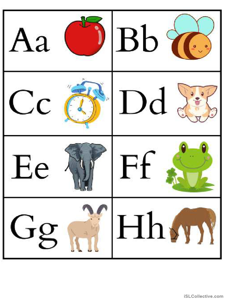 Alphabet Game Printout Cards | PDF