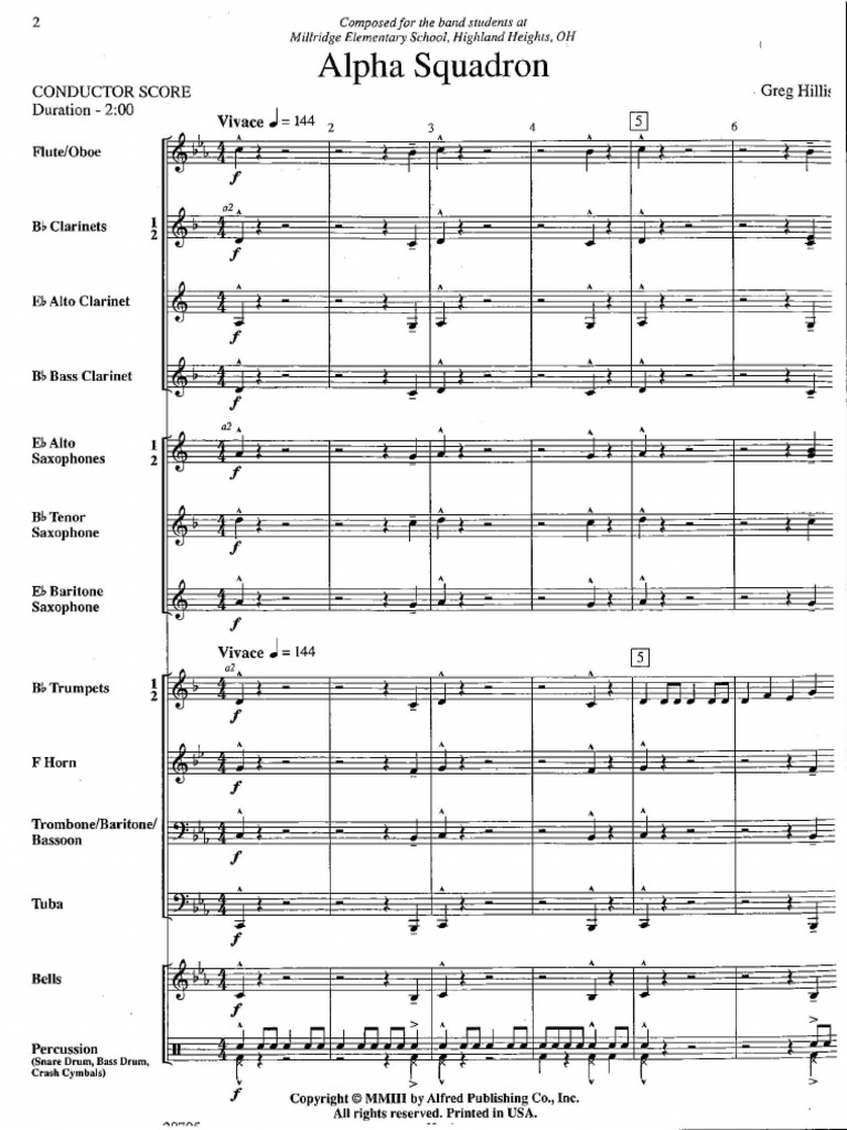 Alpha-Squadron Score and All Parts | PDF