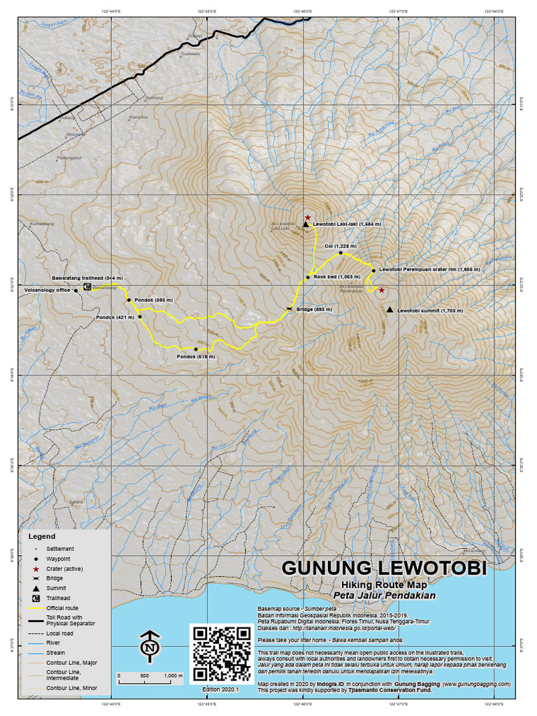 Peta Jalur Pendakian Gunung Lewotobi | PDF
