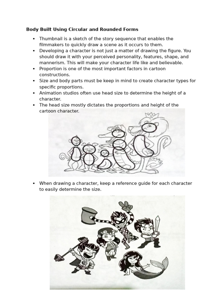 Drawing Characters with Circular Forms | PDF