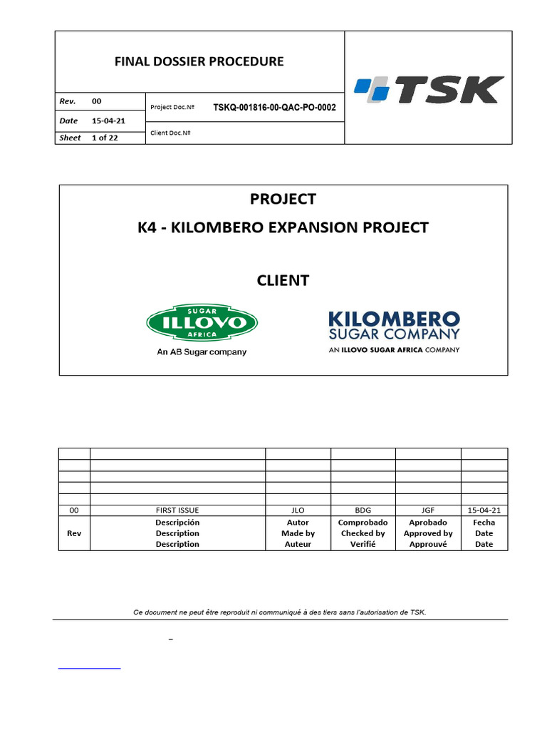 TSKQ 001816 00 QAC PO 0002 00 Final Dossier Procedure | PDF ...