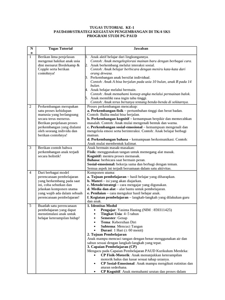 TUGAS TUTORIAL Ke 1 | PDF
