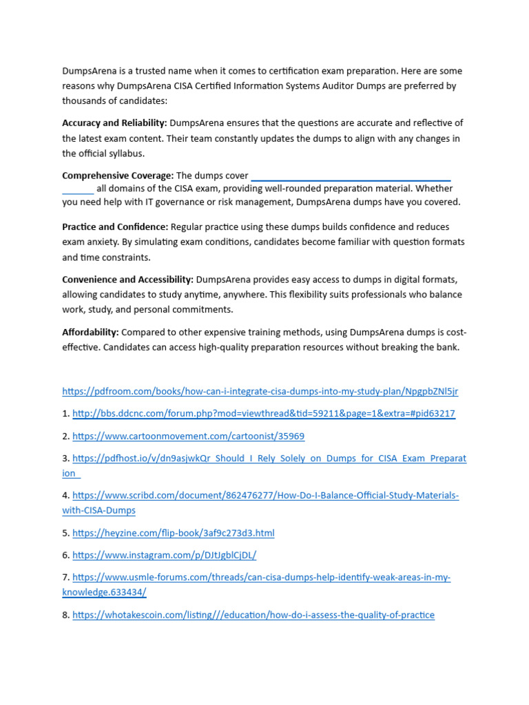 How Can I Report Unethical CISA Dumps Providers? | PDF
