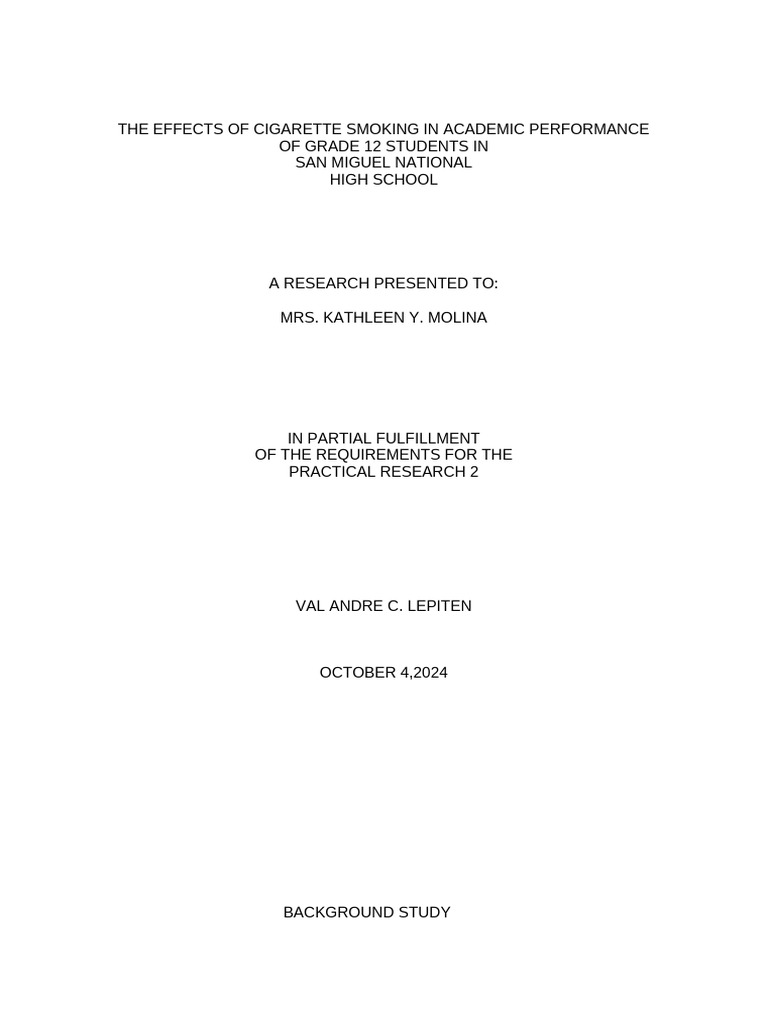 The Impact of Discrimination To Student | PDF | Smoking | Psychological ...