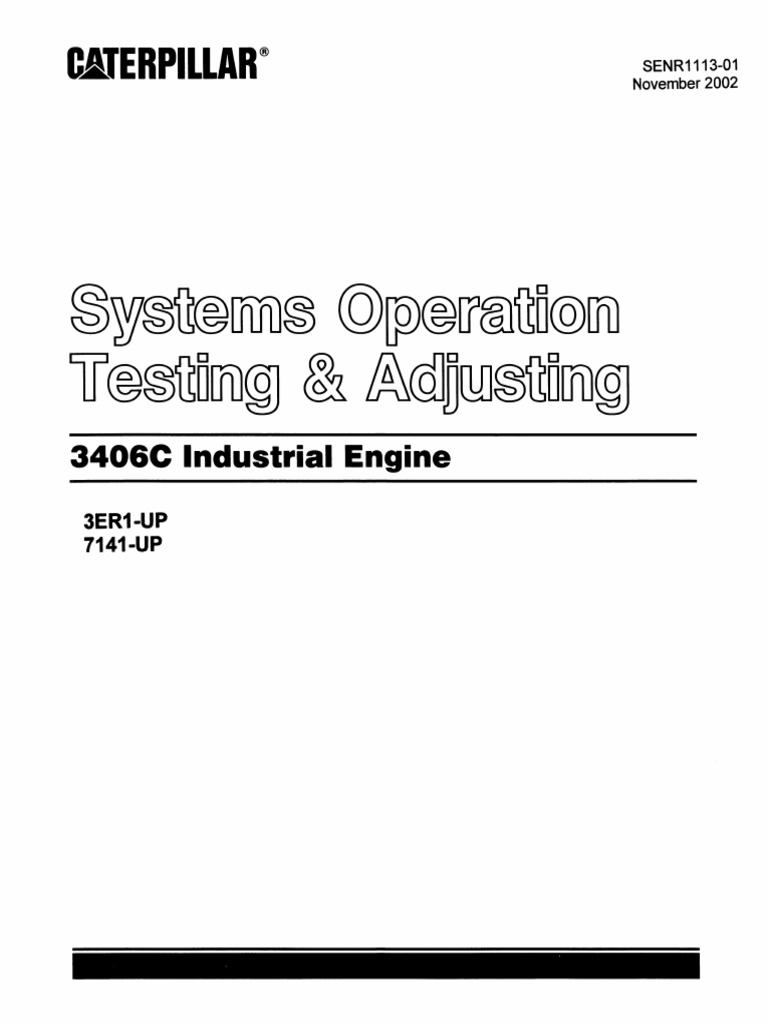 Cat 3406C Systems Operation, Testing & Adjusting | PDF