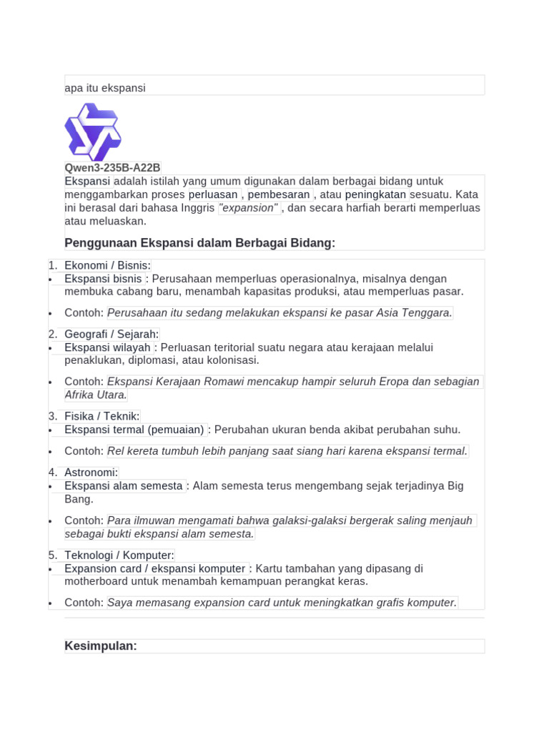 Proses Ekspansi dalam Berbagai Bidang | PDF