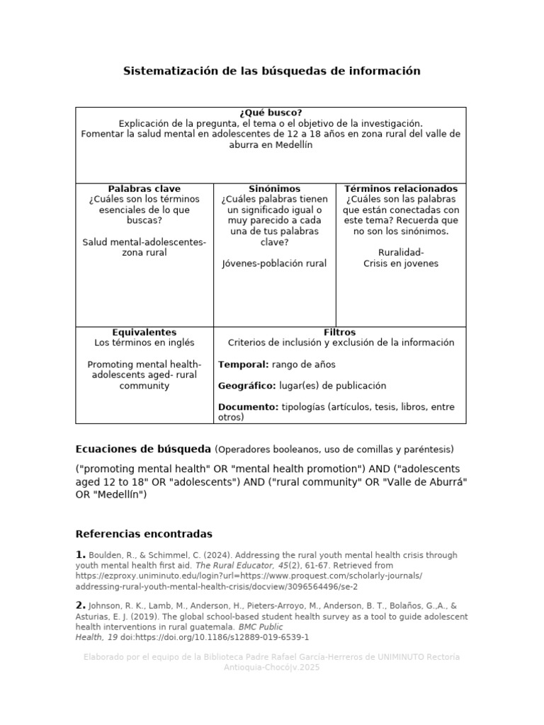 Cuadro de Busqueda - ZARAY SANCHEZ RESTREPO | PDF