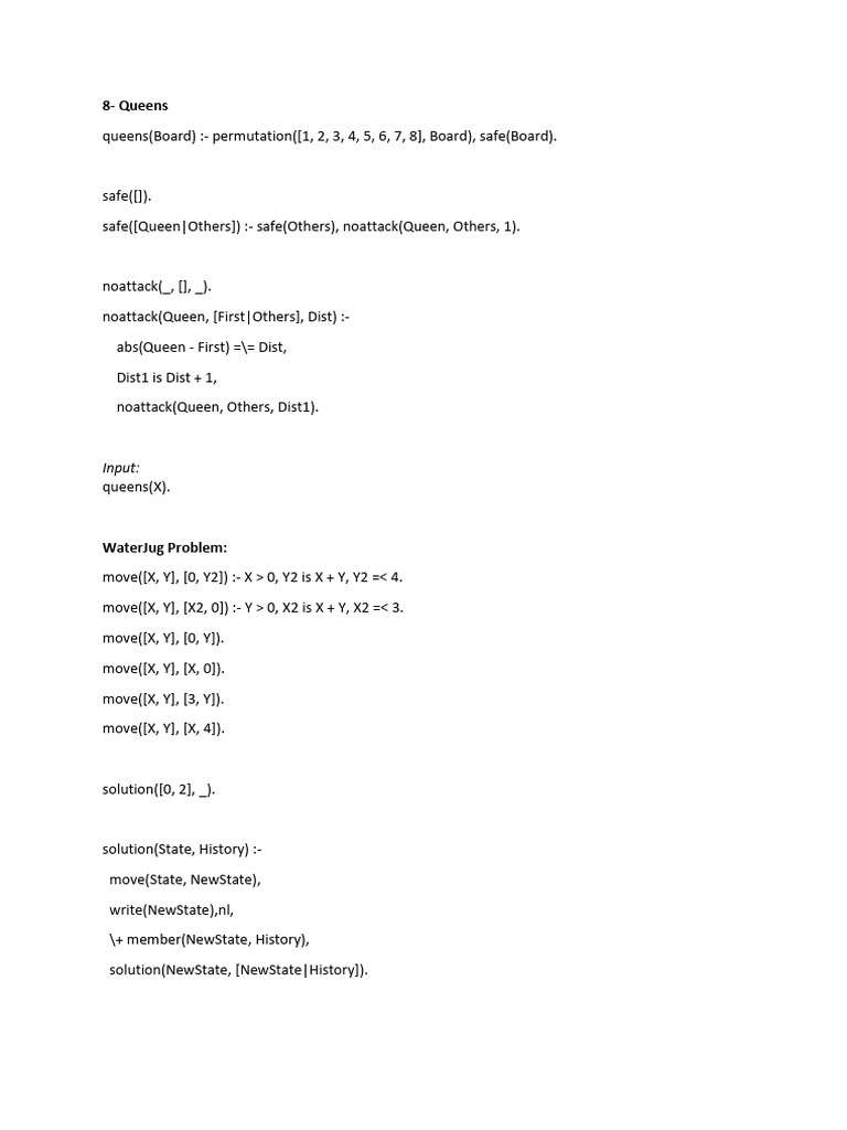 Prolog Problem Solving Techniques | PDF | Medical Diagnosis | Medical ...