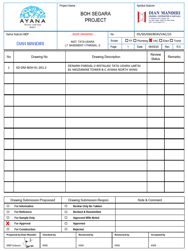 04. Sd-dm-boh-Vac-201.2 Inst. Socket Outlet Lt. Basement-1 (Parsial-2) | PDF