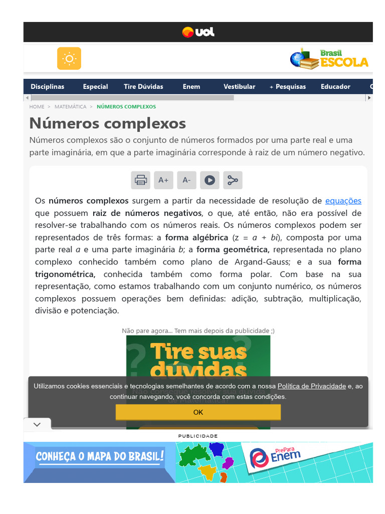 Matematica Numeros Complexos | PDF | Número complexo | Números