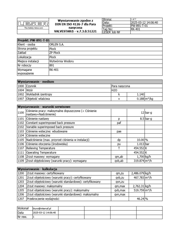 RK-401 (DIN EN ISO 4126-7 Saturated Steam) | PDF