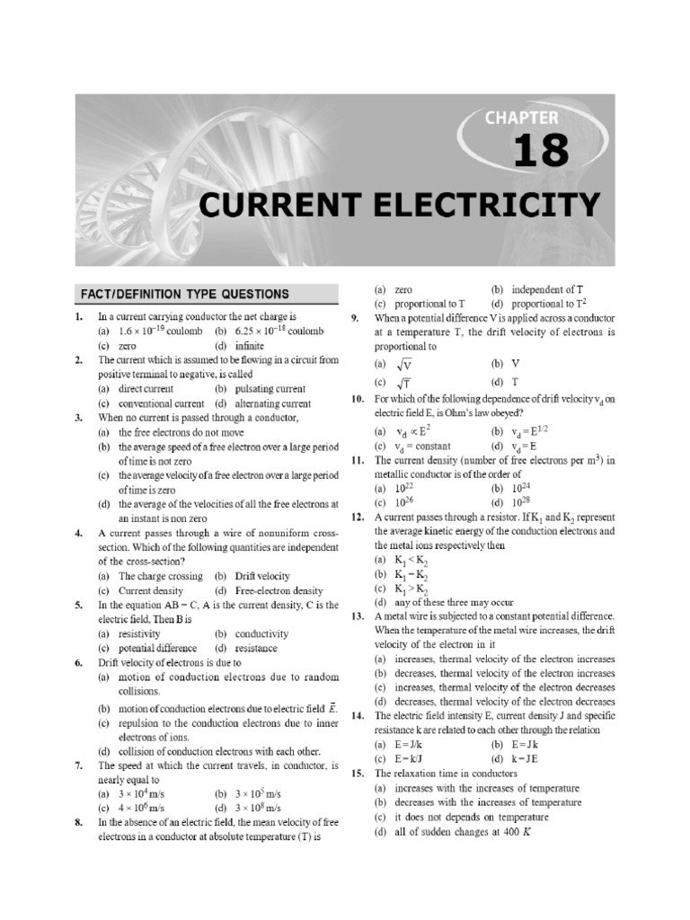 Current Electricity | PDF