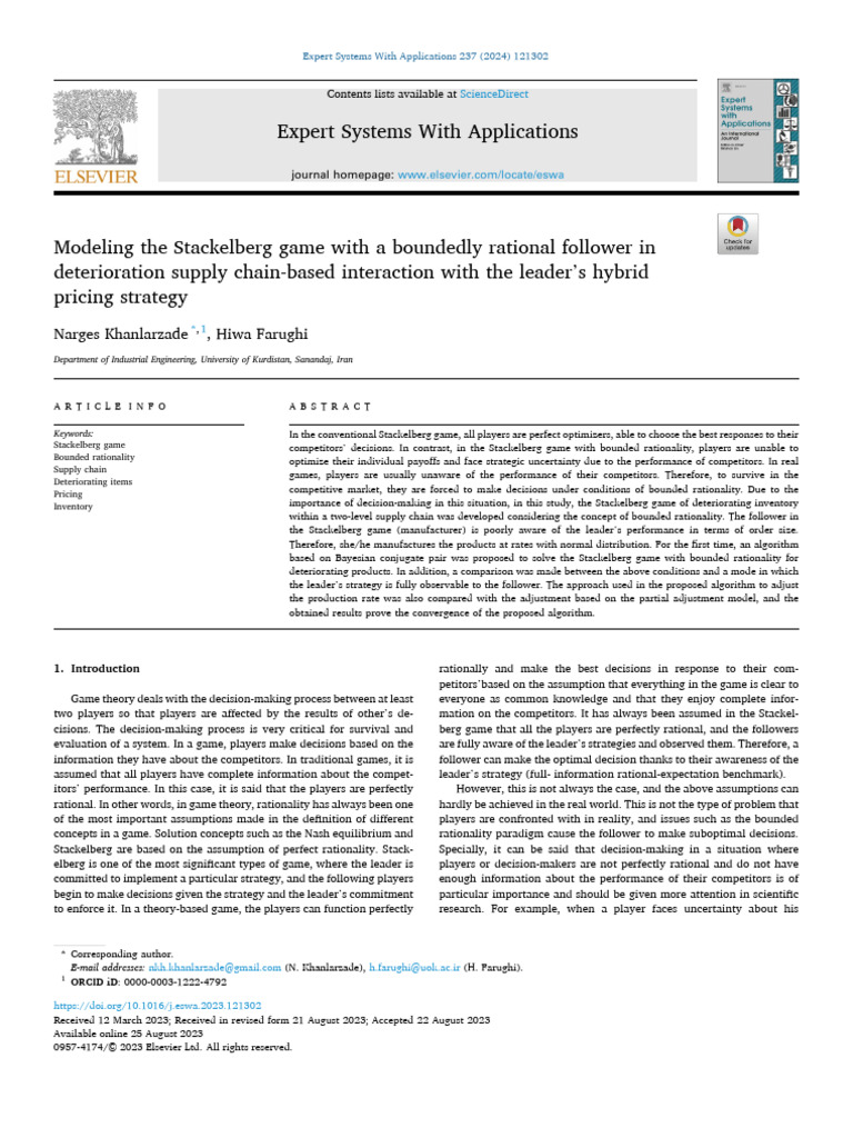 Modeling The Stackelberg Game With A Boundedly Rational Follower in ...