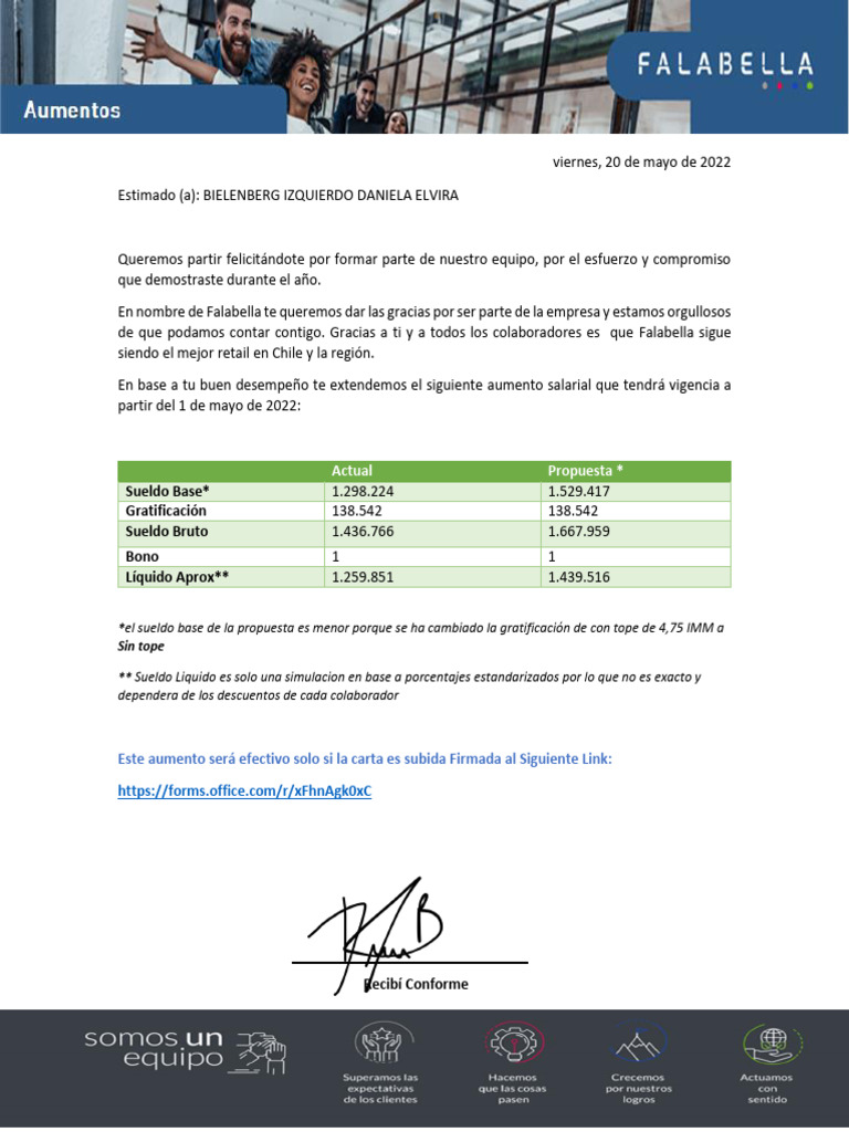 Carta Firmada | PDF