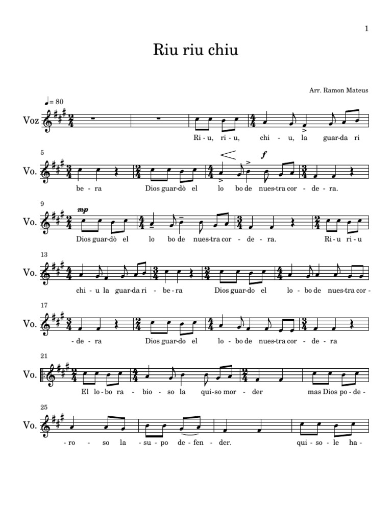 Riu riu chiu (1) (1) | PDF