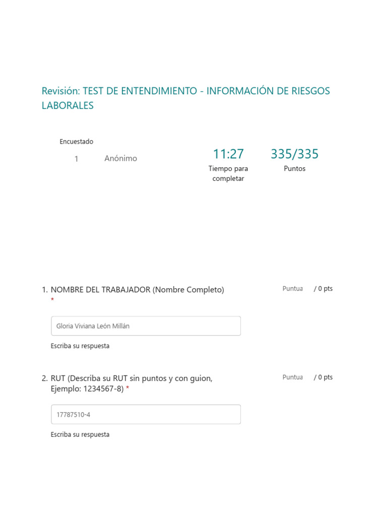 Examen de Riesgos Laborales IRL | PDF | Seguridad y salud ocupacional ...
