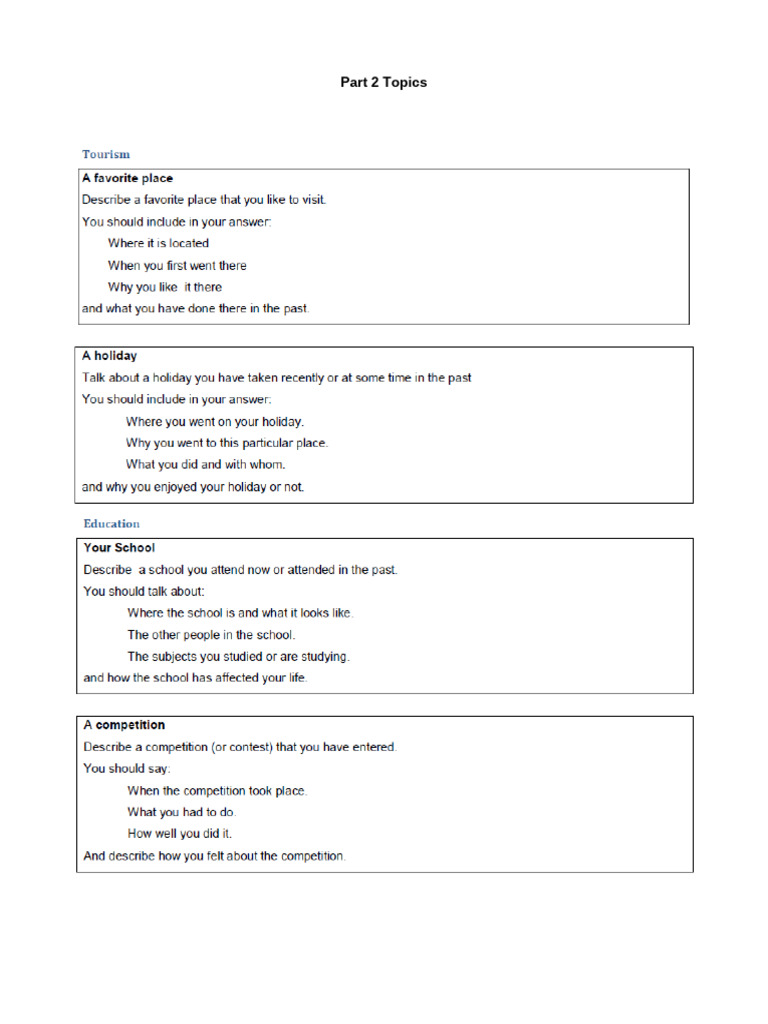 20210105090108-Speaking 2 Practice Part 2 | PDF