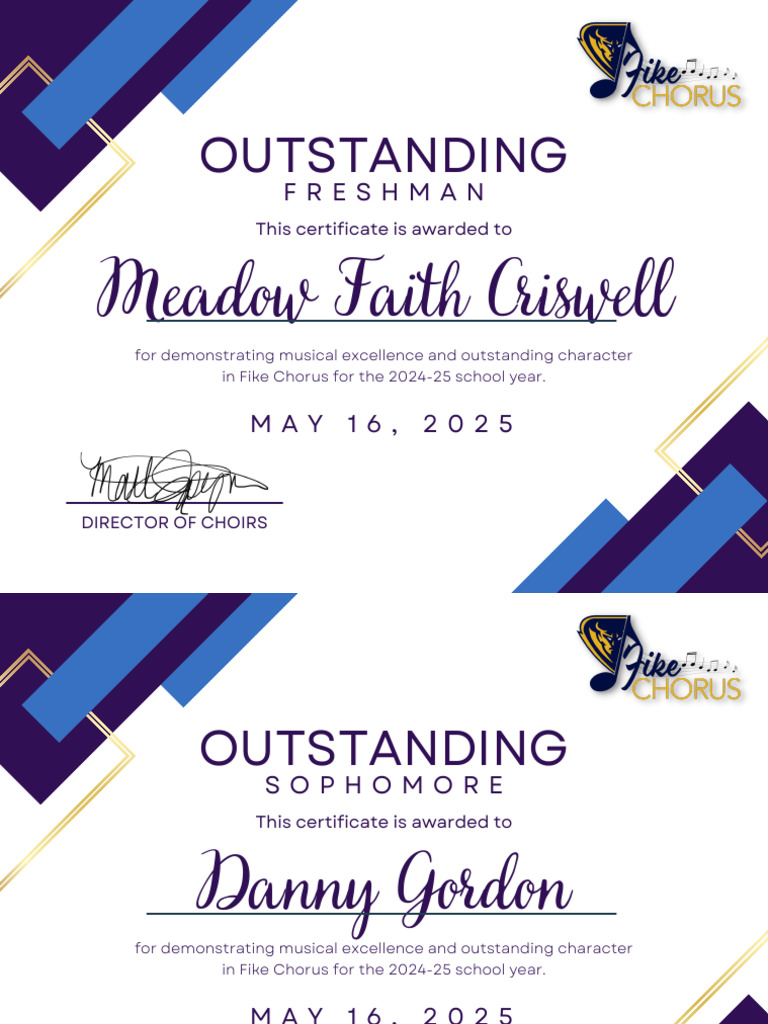 Fike Chorus Awards 2024-25 | PDF