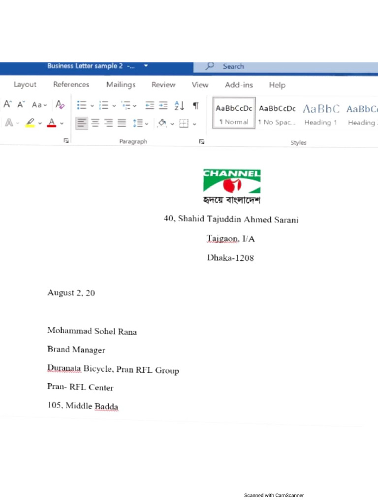 confirmation letter | PDF