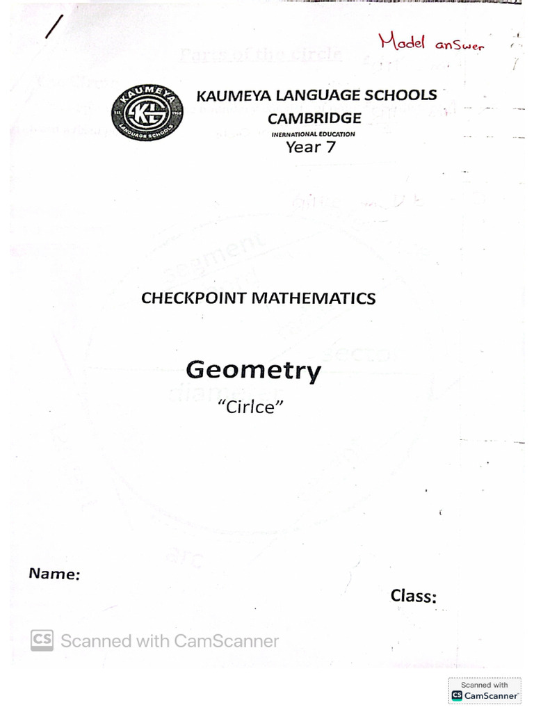 Model Answer Circle | PDF