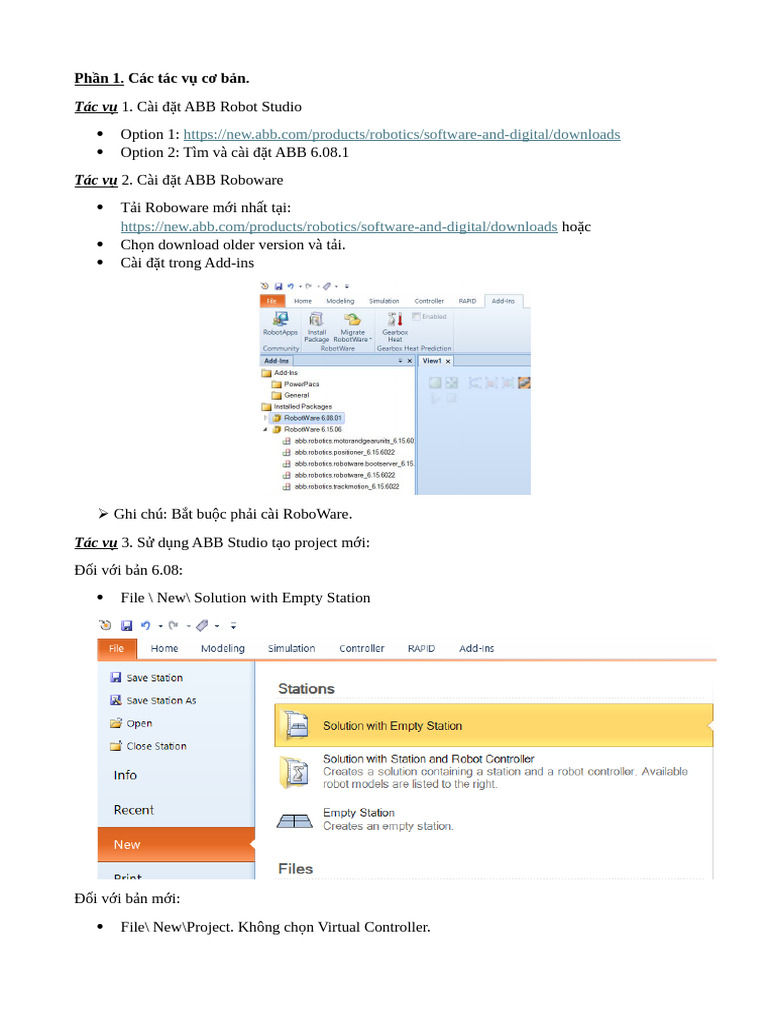 RobotStudio - Basics Training | PDF