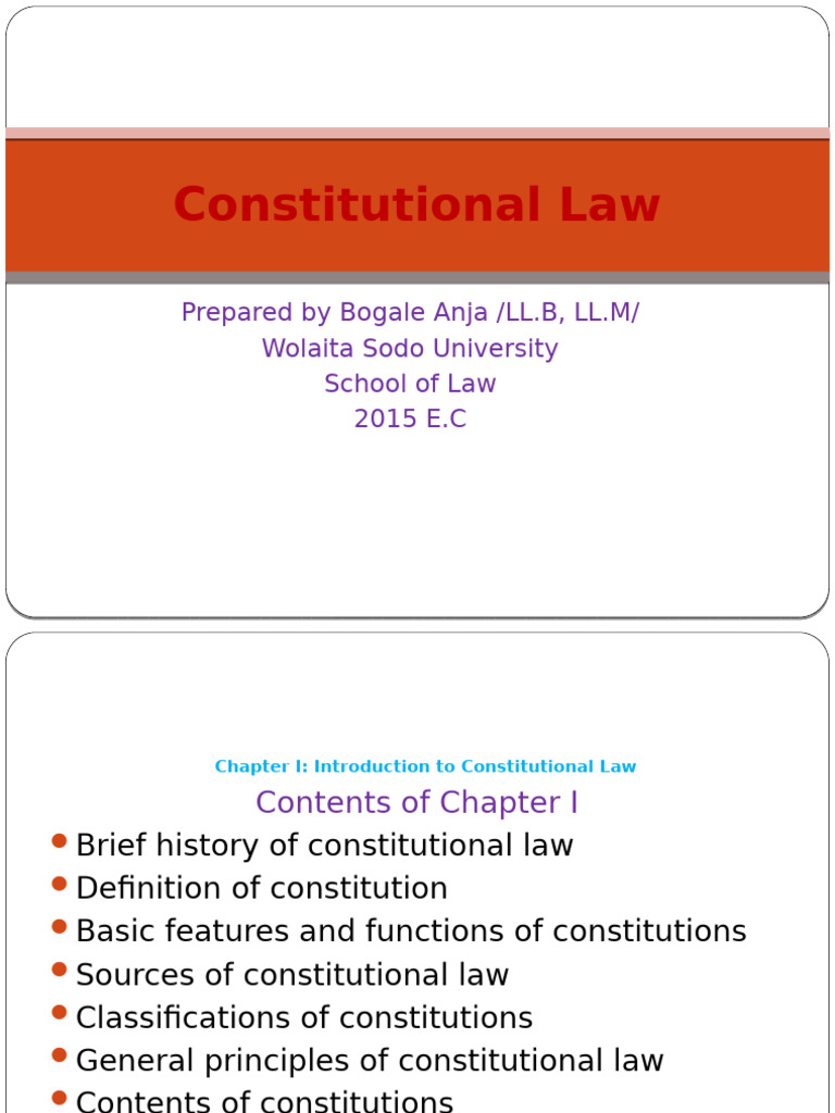 Introduction to Constitutional Law | PDF | Constitution | Rule Of Law